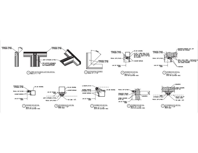 SFX Typical Details - Tensile Mesh Cladding-S0.0 — FlexFacades by Structurflex